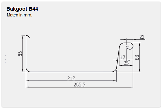 Maatvoeringen-dakgoten